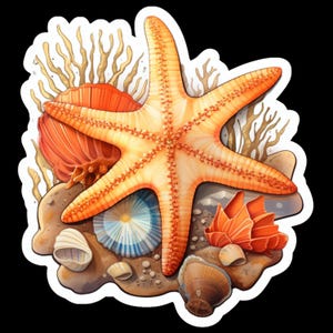 Ocean Life Stickers | Waterproof Vinyl Die Cut Stickers of Sharks, Sea ...