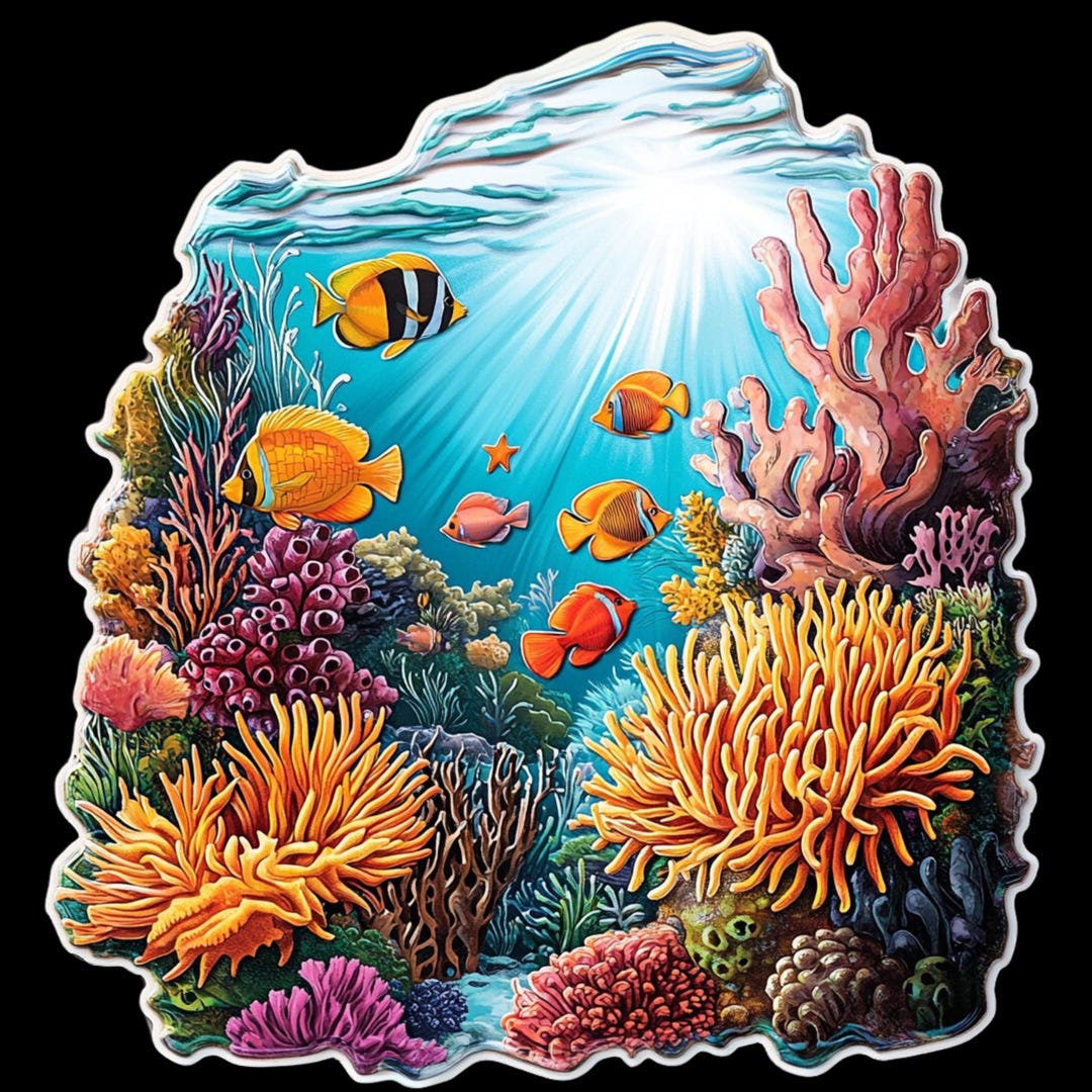 Ocean Life Stickers | Waterproof Vinyl Die Cut Stickers of Sharks, Sea ...