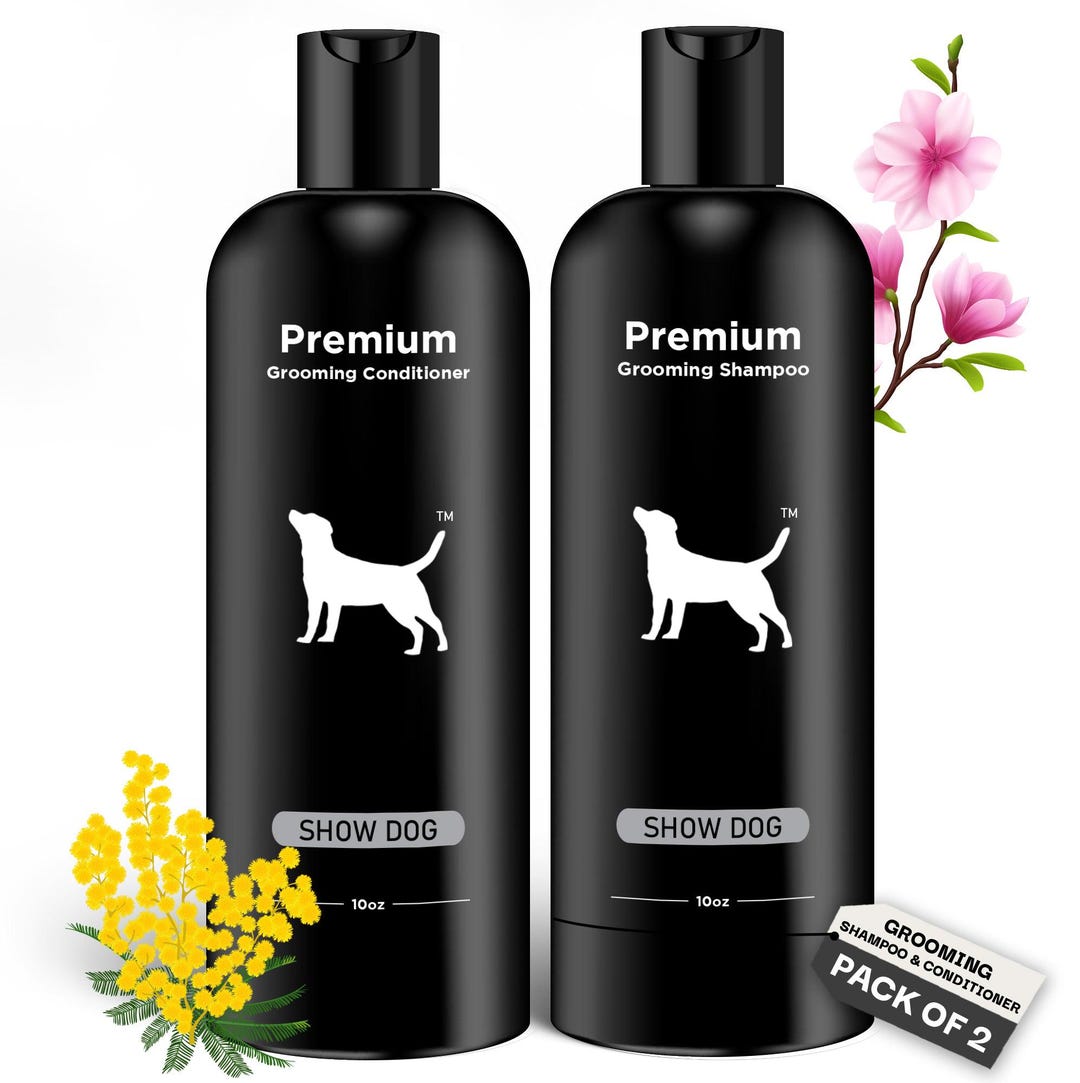 Natural Dog Shampoo & Conditioner for Itchy and Sensitive Skin (show ...