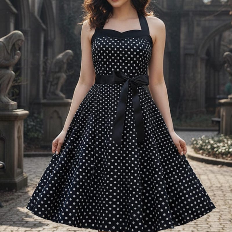 50s Halter Midi Dress - Etsy