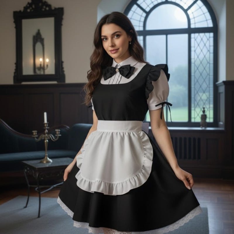 Maid Dress Black and Blue - Etsy