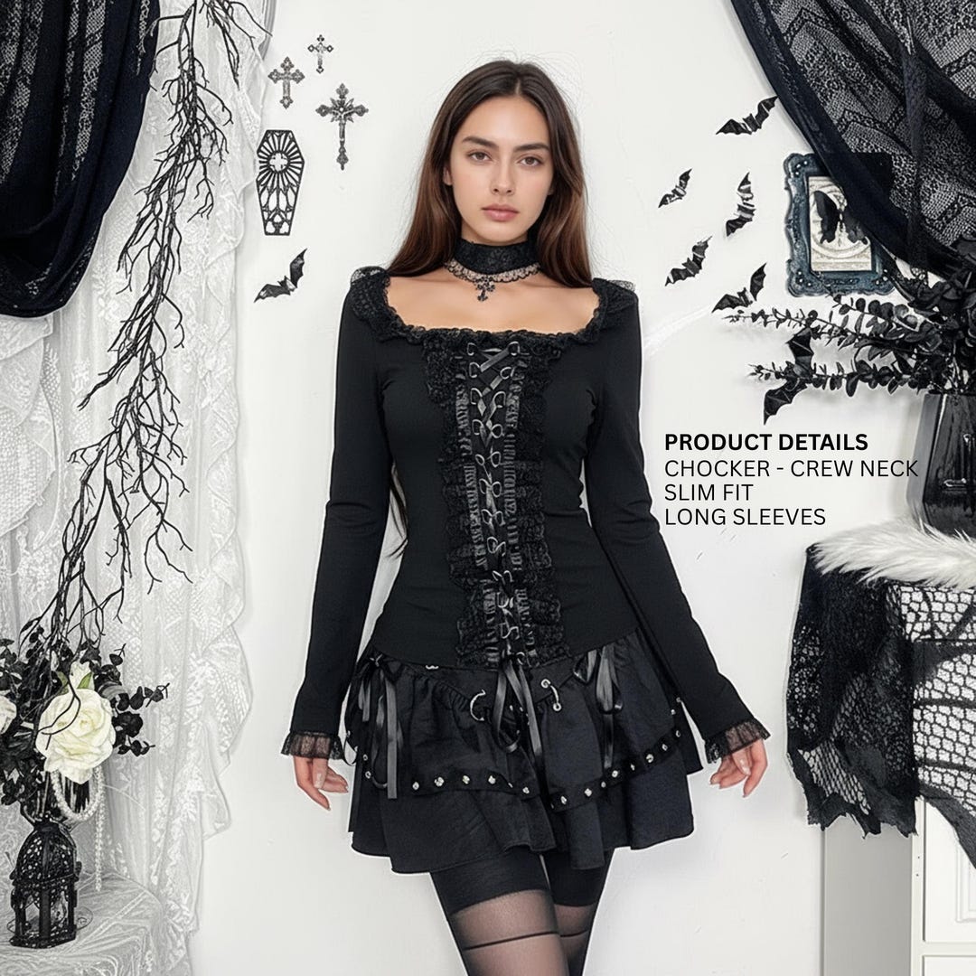 Gothic Lace Corset Top – Victorian Witchy Black Renaissance Blouse - Etsy