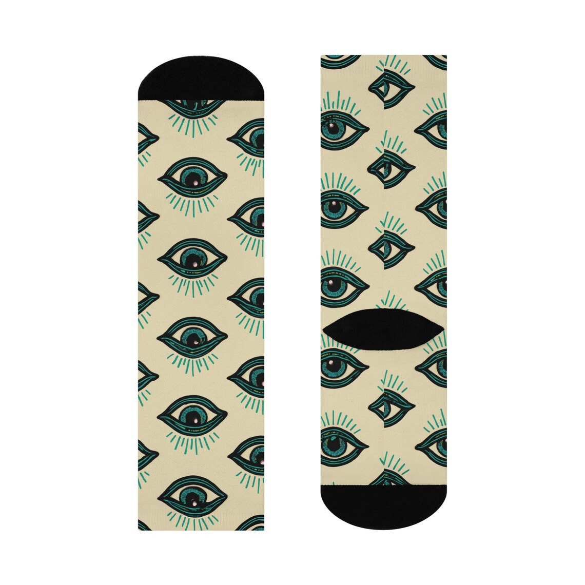 Xtra Eye Drip Crew Socks - Trippy Alt Streetwear - Etsy