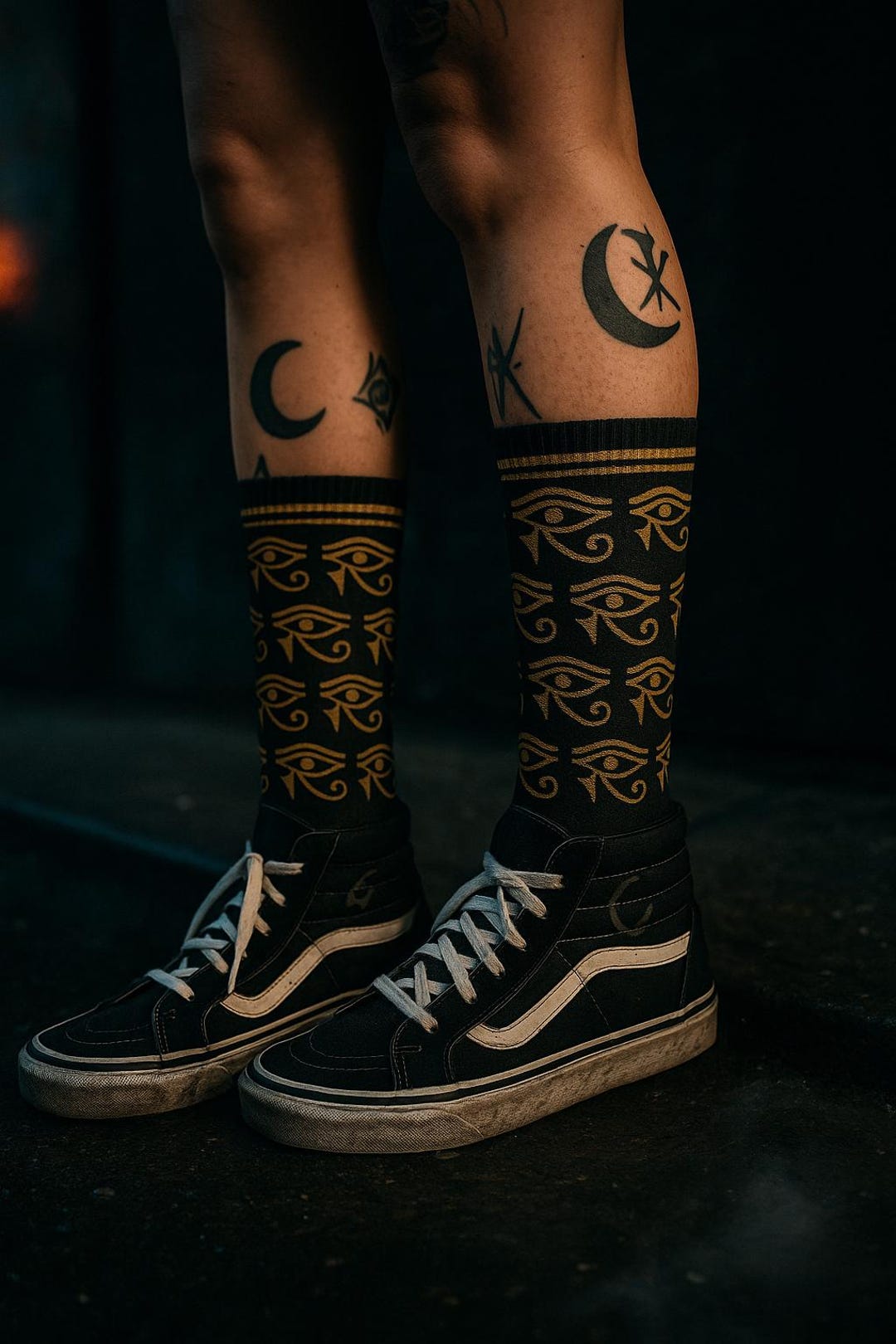 Mind Watcher Crew Socks - Trippy Alt Streetwear - Etsy