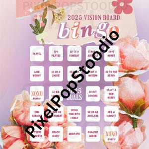 2025 Vision Board Bingo Card - Digital Download | Create Your Vision ...