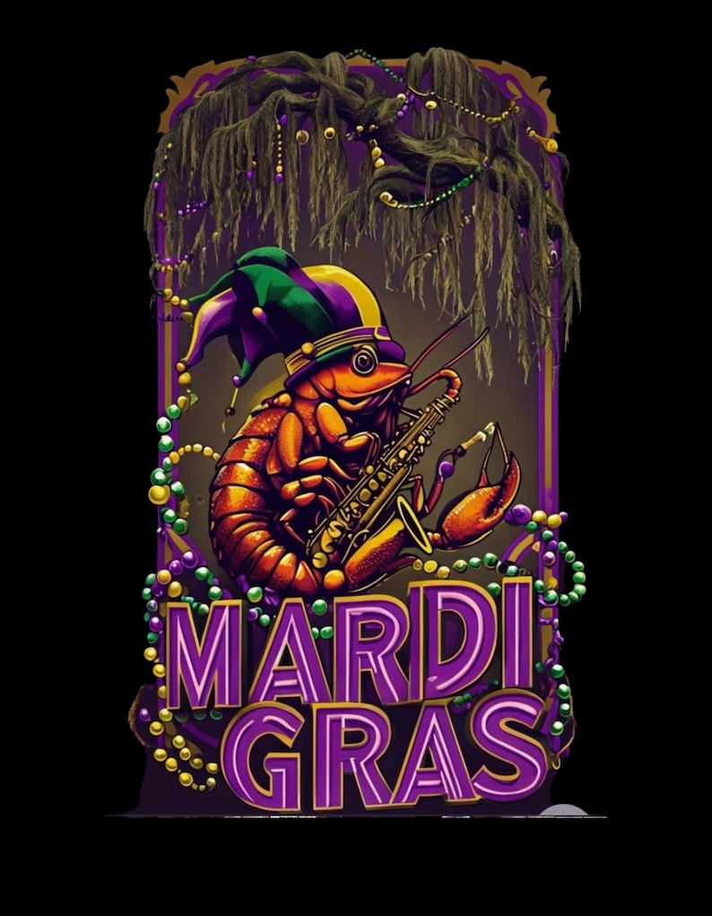 Mardi Gras Swamp Jazz Digital PNG SVG - Etsy