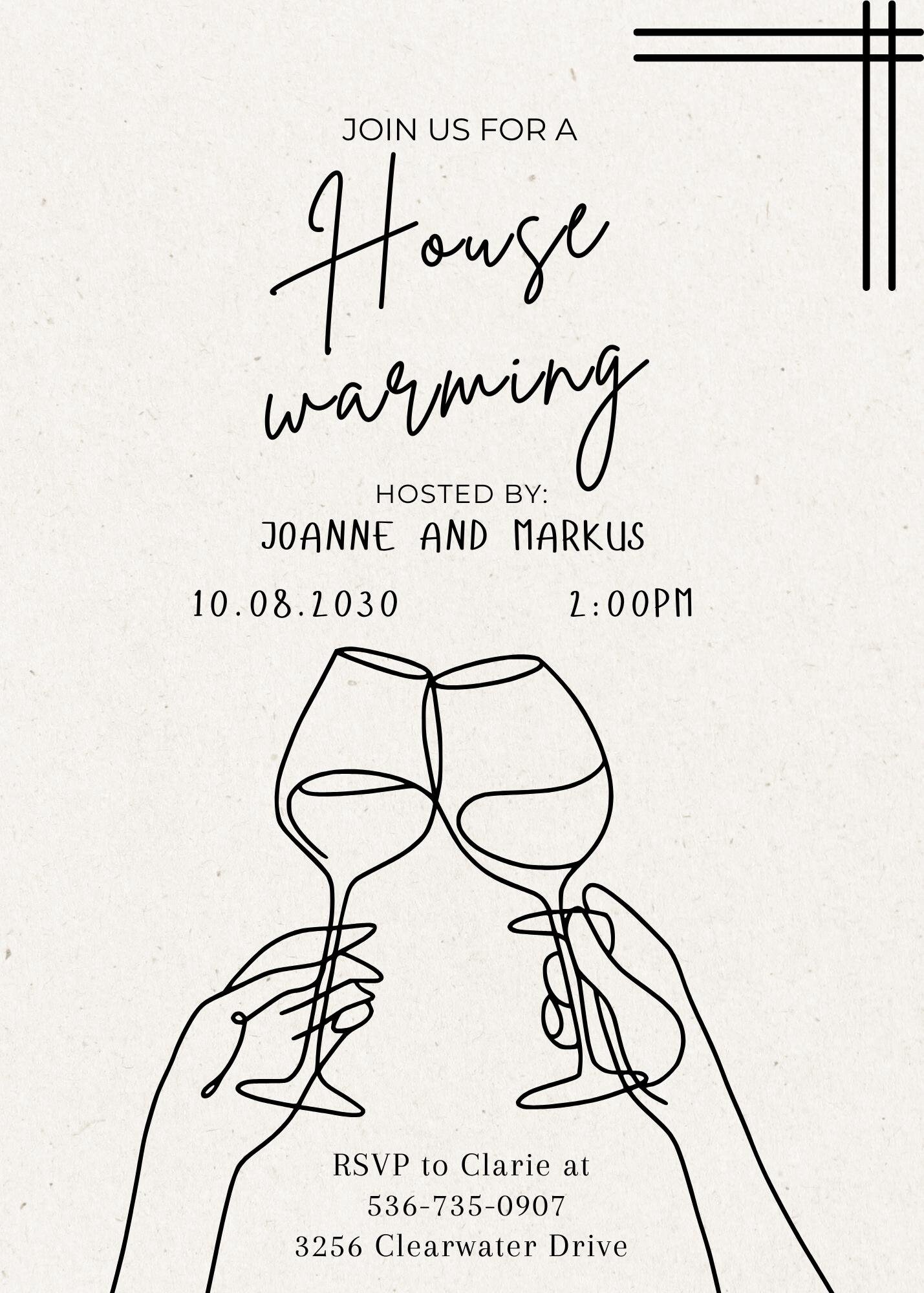 Editable House Warming Invitation, House Warming Party, Modern ...