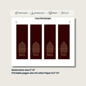 6 Printable Ramadan Bookmark Set | Islamic Bookmark | Ramadan Bookmark ...