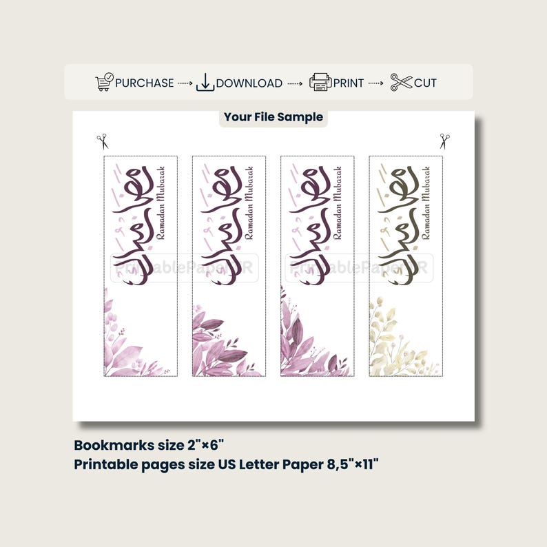 12 Printable Ramadan Bookmark Set | Islamic Bookmark | Ramadan Bookmark ...