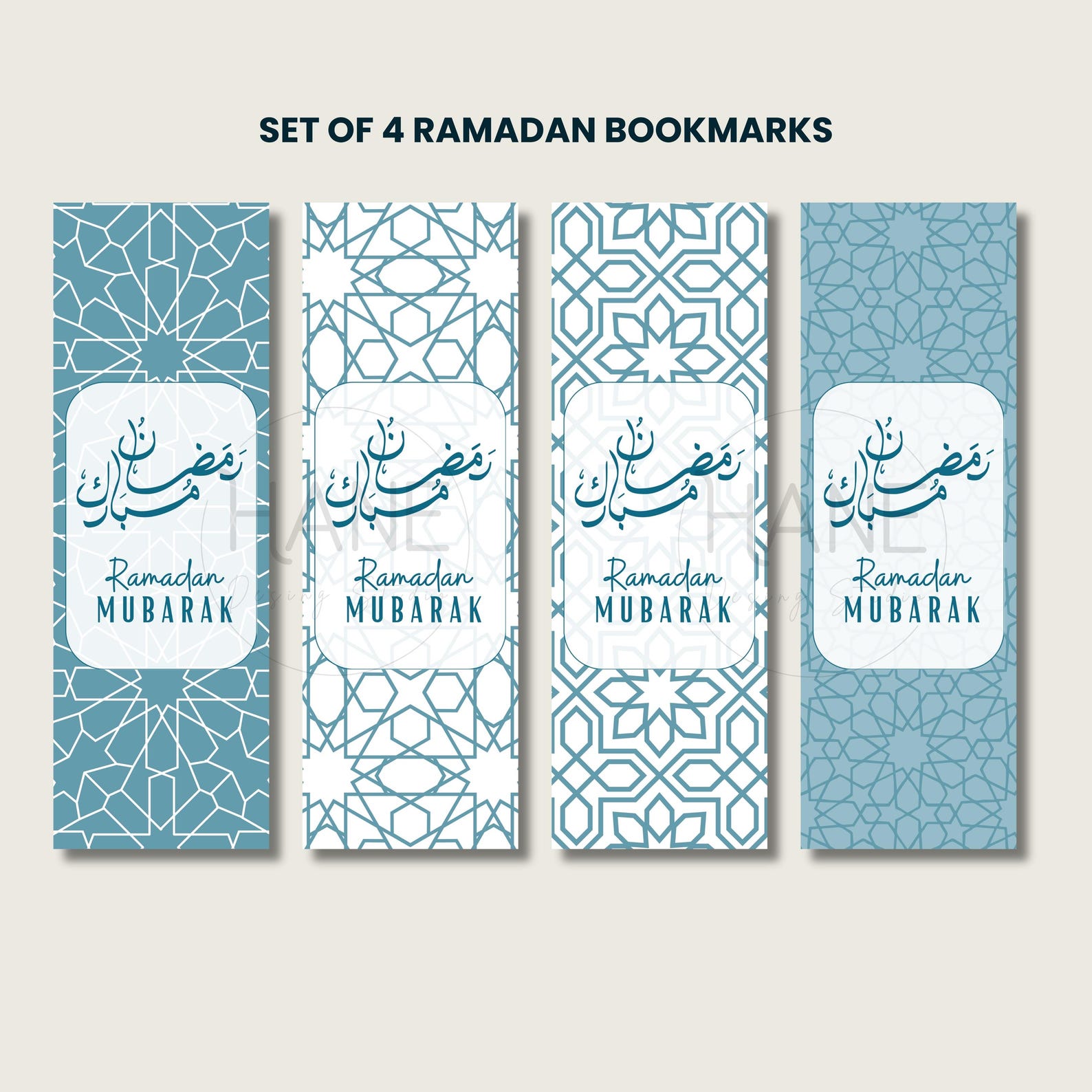 Printable Ramadan Bookmark Set: Islamic Quran Tracker (digital Download ...