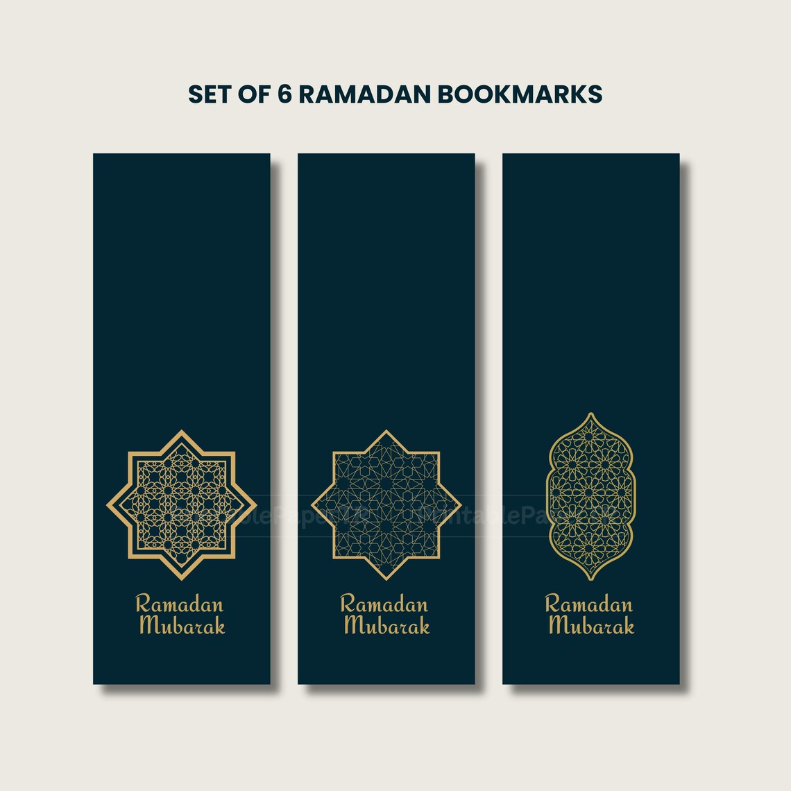 6 Printable Ramadan Bookmark Set Islamic Bookmark Ramadan Bookmark ...