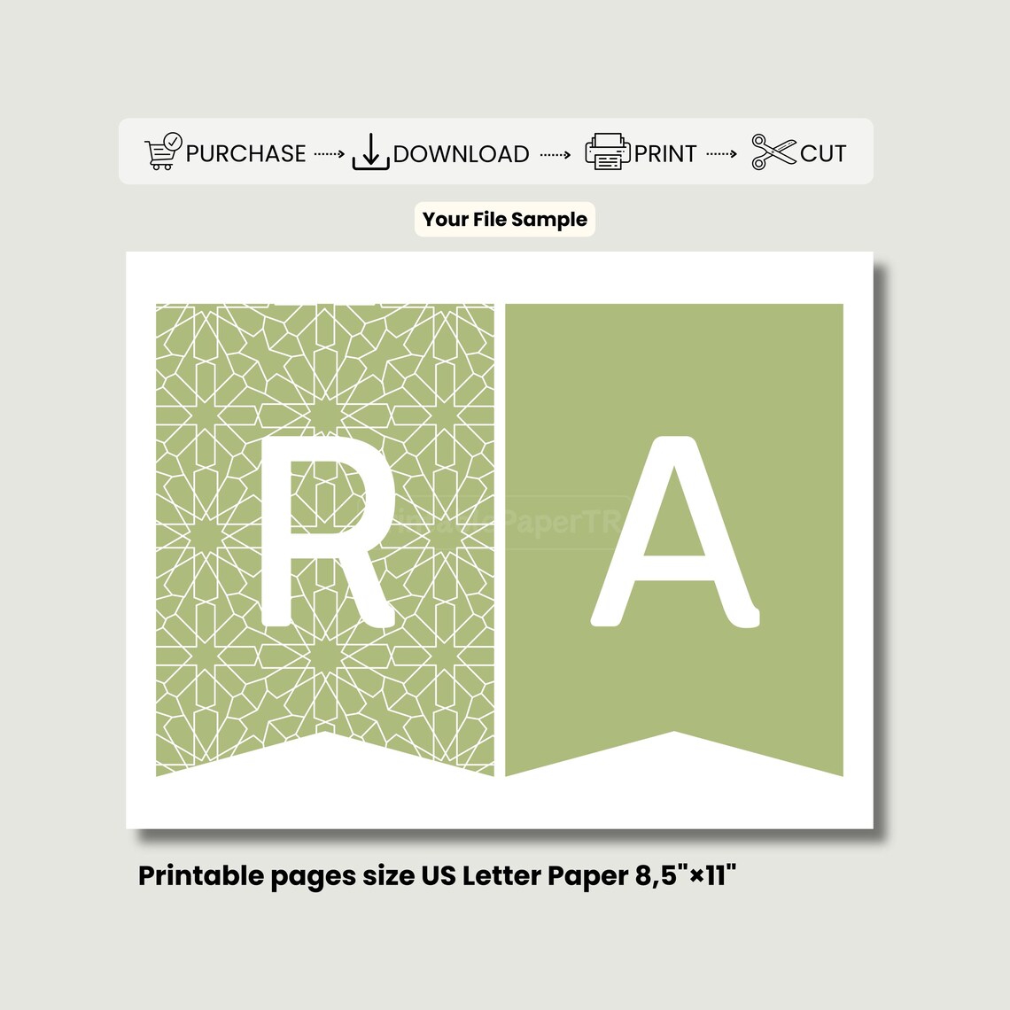 Printable Ramadan Mubarak Banner | Ramadan Decoration | Islamic Decor ...