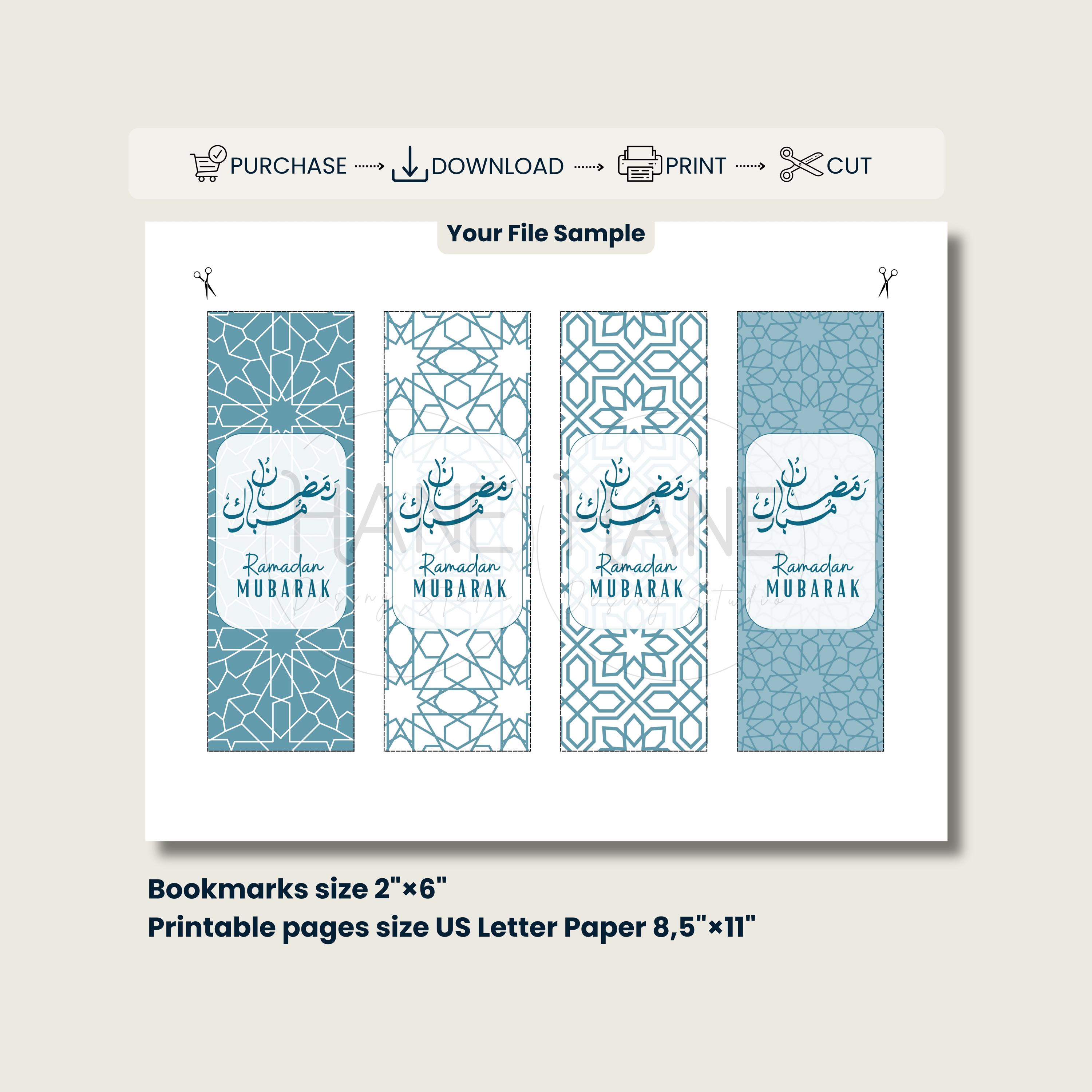 Printable Ramadan Bookmark Set: Islamic Quran Tracker (digital Download ...