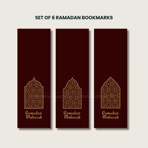 6 Printable Ramadan Bookmark Set | Islamic Bookmark | Ramadan Bookmark ...
