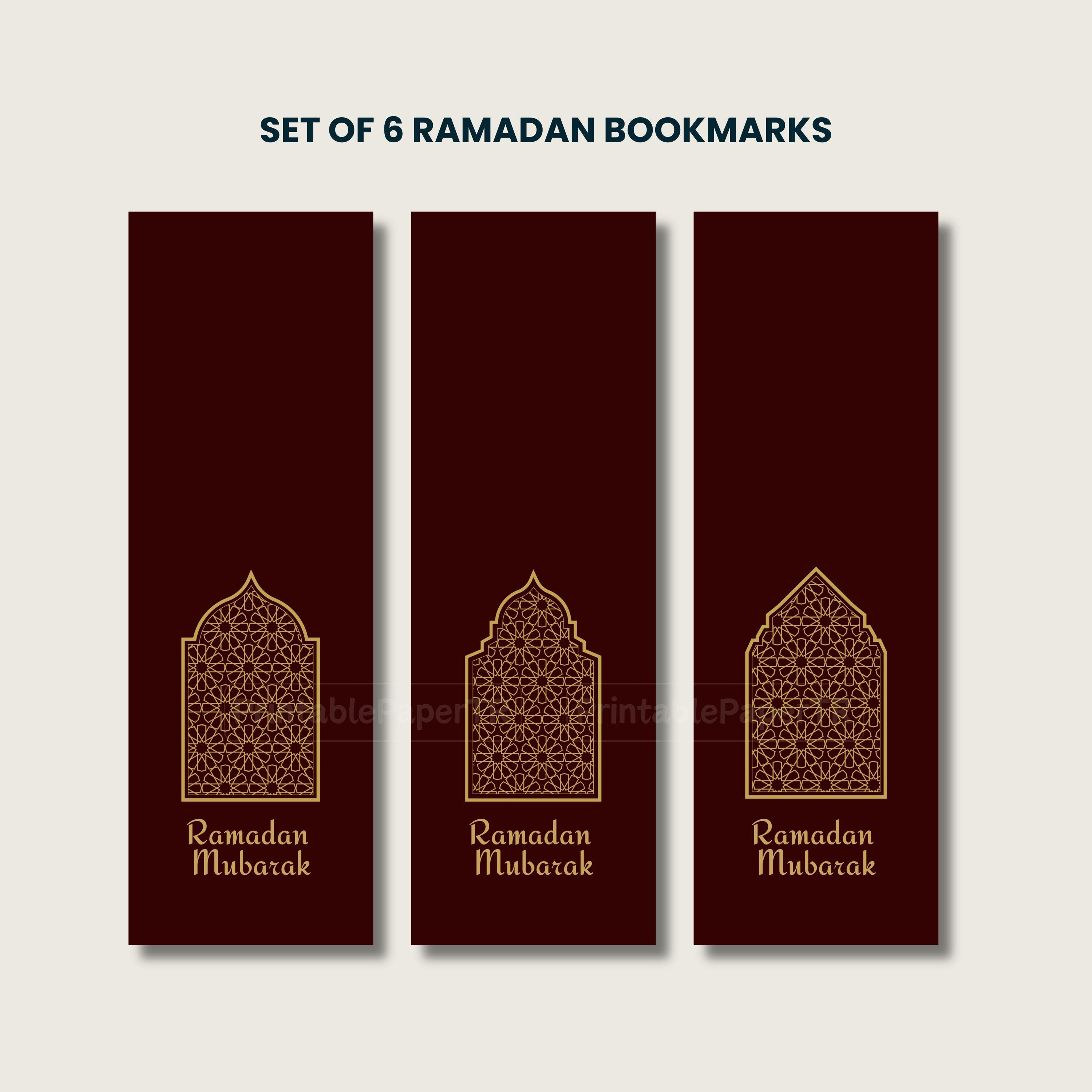 6 Printable Ramadan Bookmark Set | Islamic Bookmark | Ramadan Bookmark ...