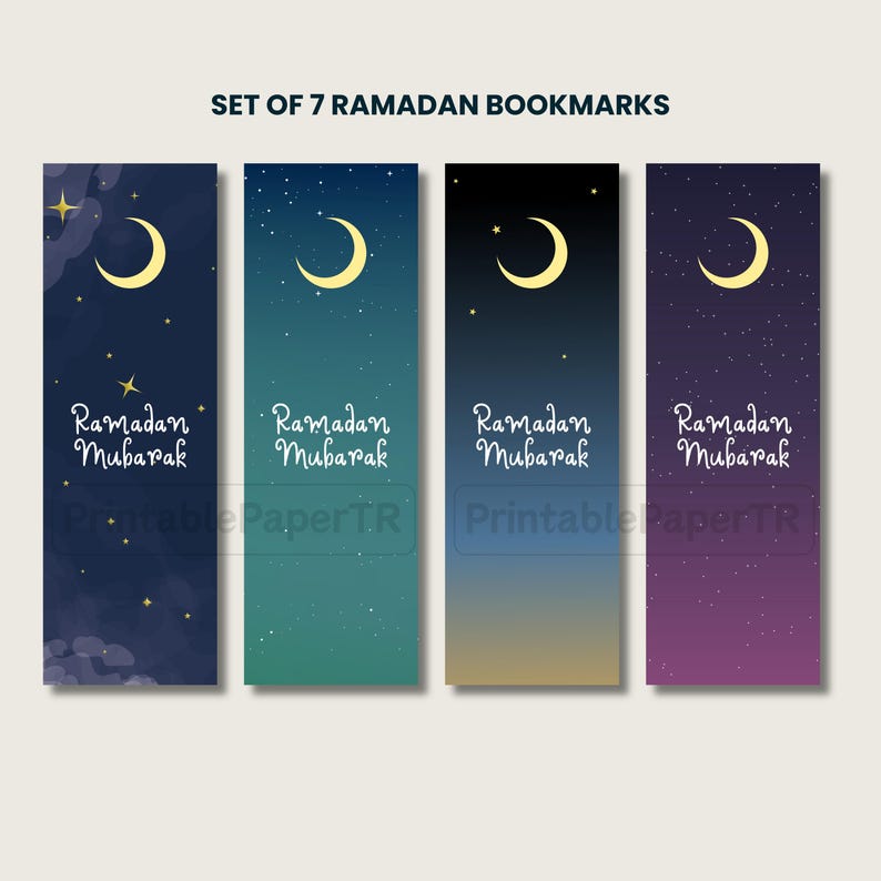 7 Printable Ramadan Bookmark for Kids | Islamic Bookmark | Ramadan ...