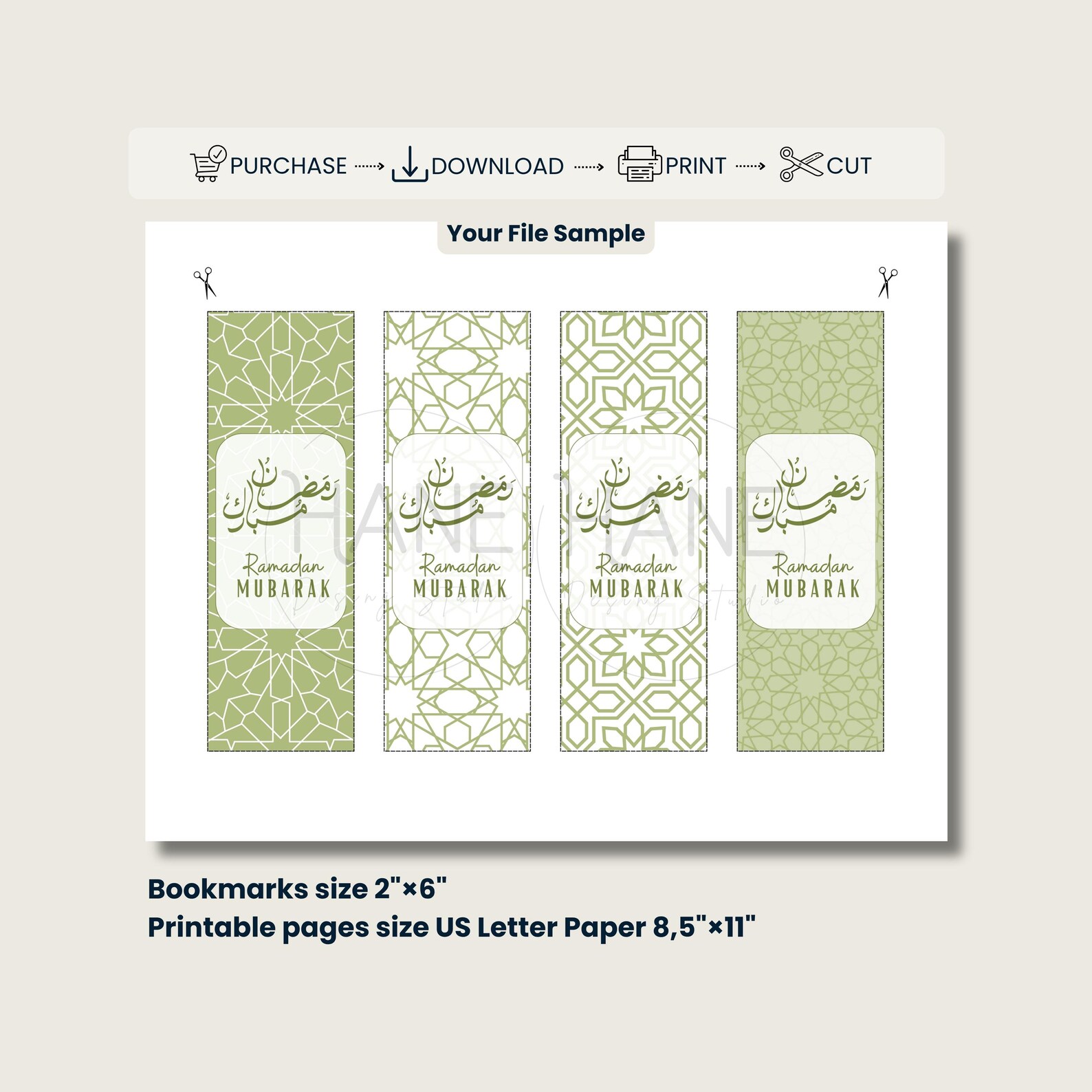 4 Printable Ramadan Bookmark Set | Islamic Bookmark | Ramadan Bookmark ...