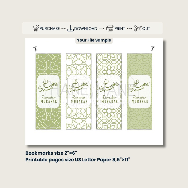 4 Printable Ramadan Bookmark Set | Islamic Bookmark | Ramadan Bookmark ...