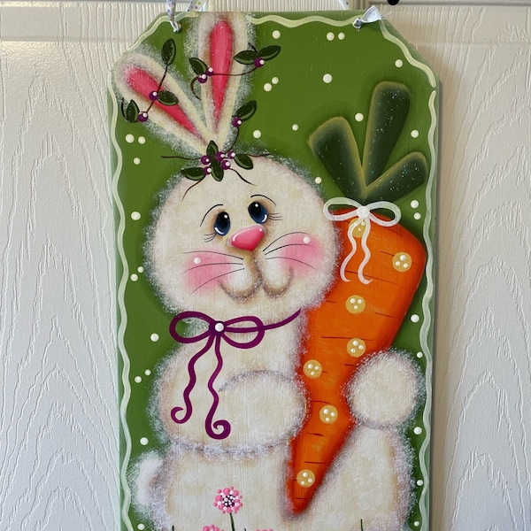 Hand Painted Bunny - Etsy