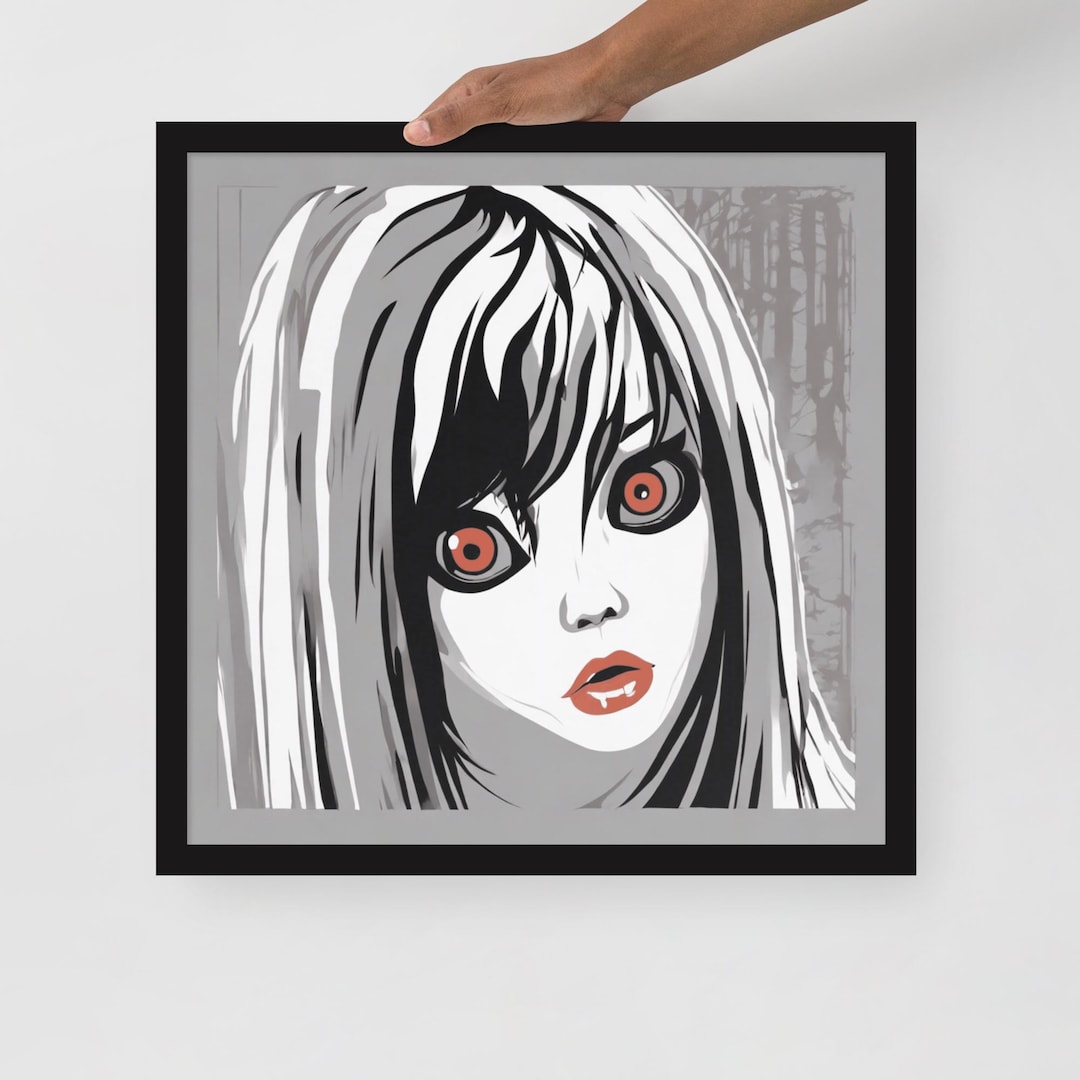 The Grudge Girl Abstract Print - Etsy