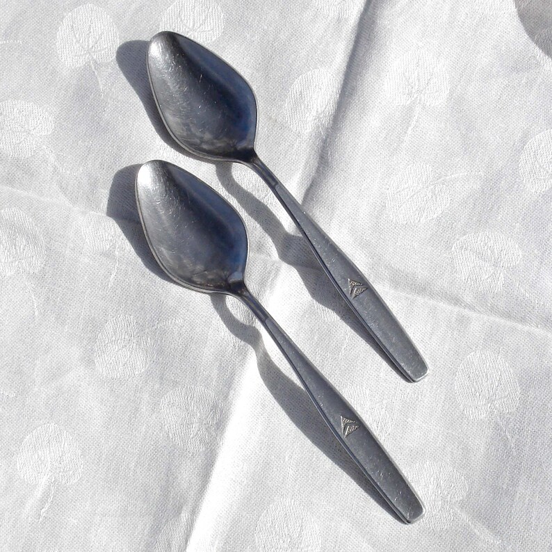 Pair of Stainless Steel Delta Airline Spoons Mid Century - Etsy