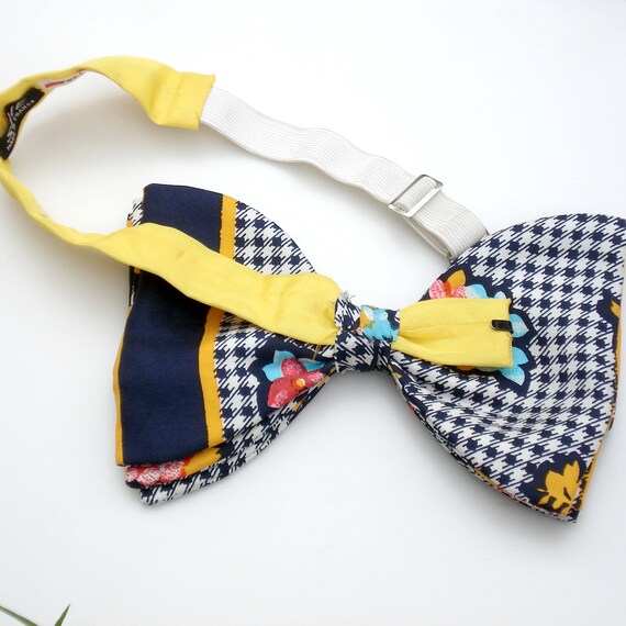1980s French Silk Bow Tie - Michael Axel Paris, - Gem