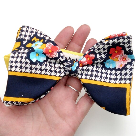 1980s French Silk Bow Tie - Michael Axel Paris, - Gem