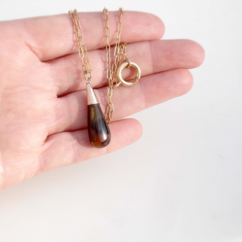 Victorian 10k Gold and Tortoise Shell Pendant & Gold Filled - Etsy