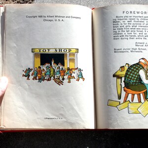 Vintage Red Children's Book, Two Stories the Little Gardeners and the ...