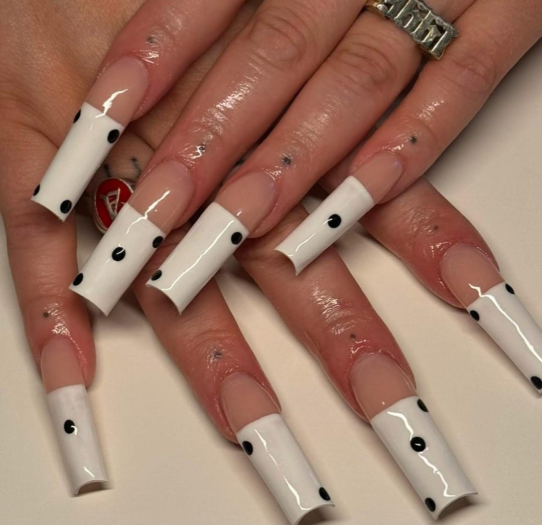 Dice Themed Nails| Acrylic Presson Nails - Etsy