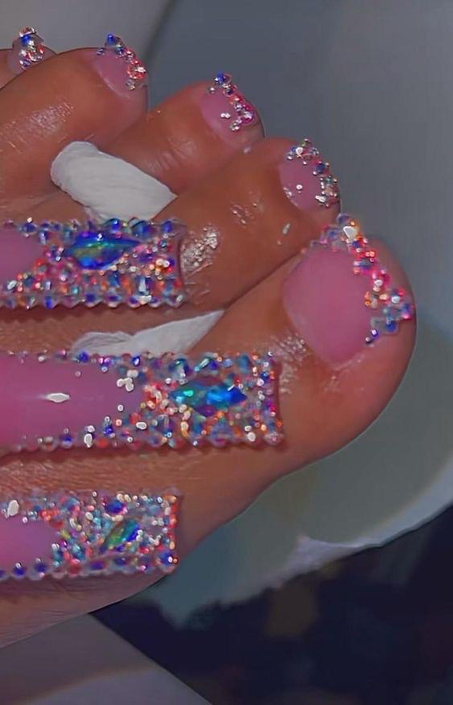 Matching Bling Toes and Nails Bundle | Acrylic Presson Nails - Etsy