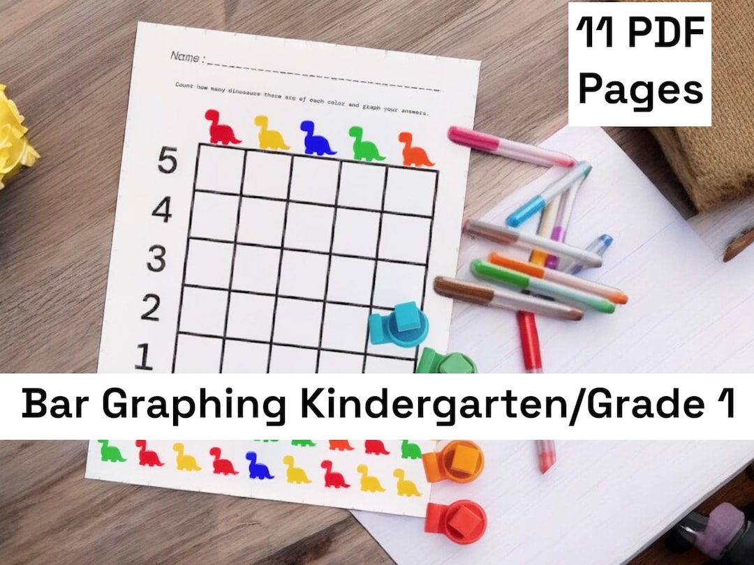 Bar Graph Dinosaurs, Kindergarten/grade 1 - Etsy UK