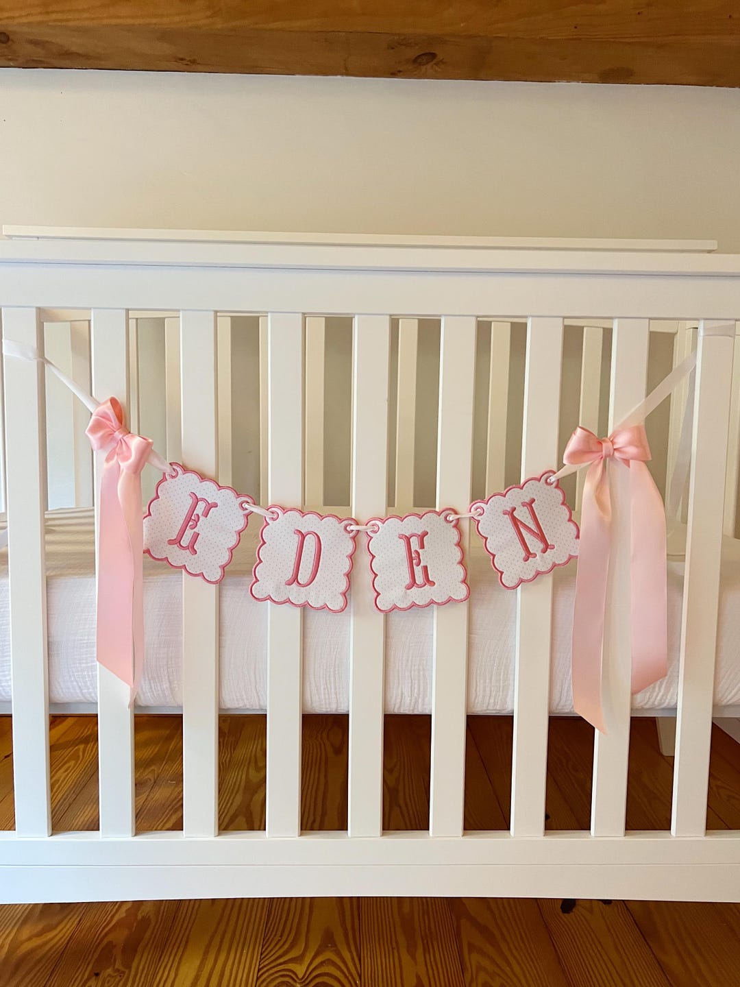 Custom Embroidered Baby Name Banner - Etsy