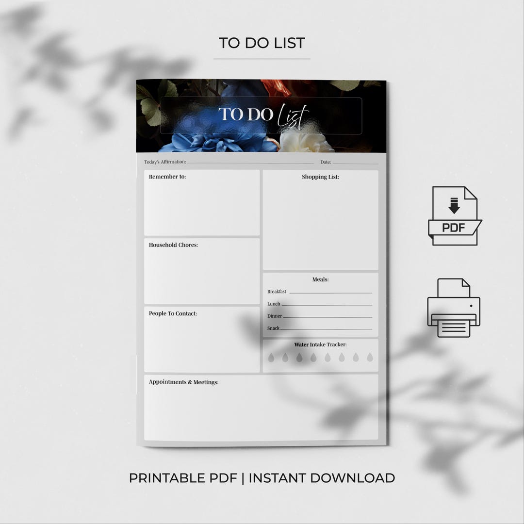 To Do List Planner, Digital Planner, Schedule Planner, Daily Organiser ...