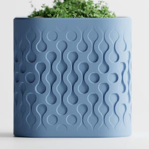 Geometric 3D Printed Planter | Flowform Design | Modern Minimalist Vase ...
