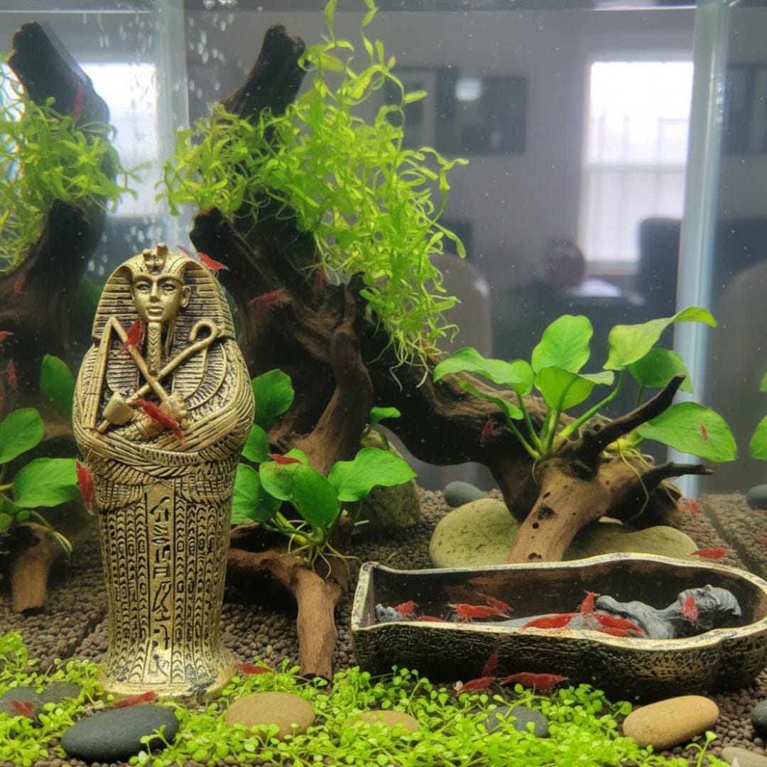 Egyptian Mummy Aquarium Decoration | Openable Sarcophagus With Mini ...