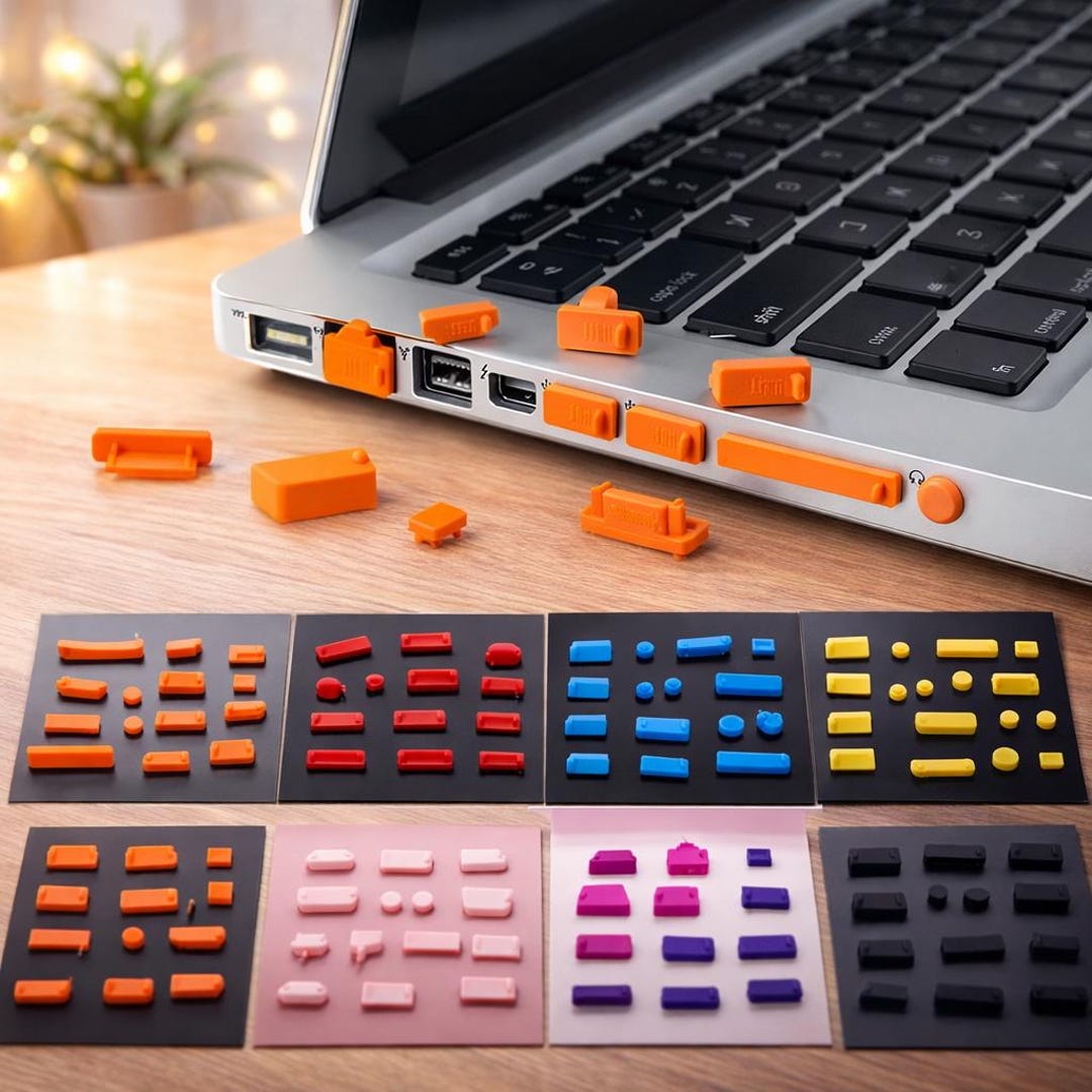 Laptop Port Dust Covers Set - Protection Silicone Plugs for USB,HDMI ...