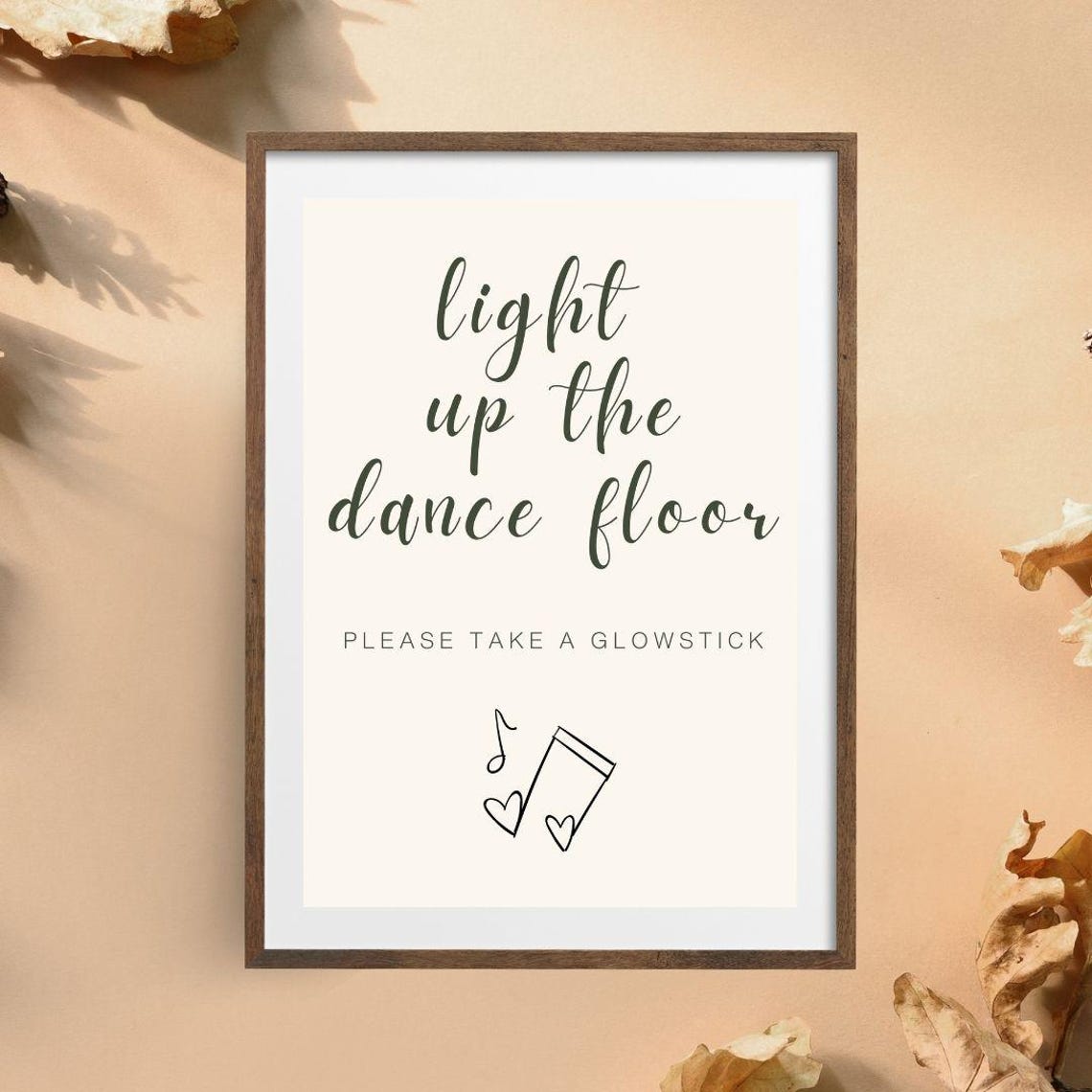 Light up the Dance Floor Custom Sign Template, Wedding Sign Printable ...