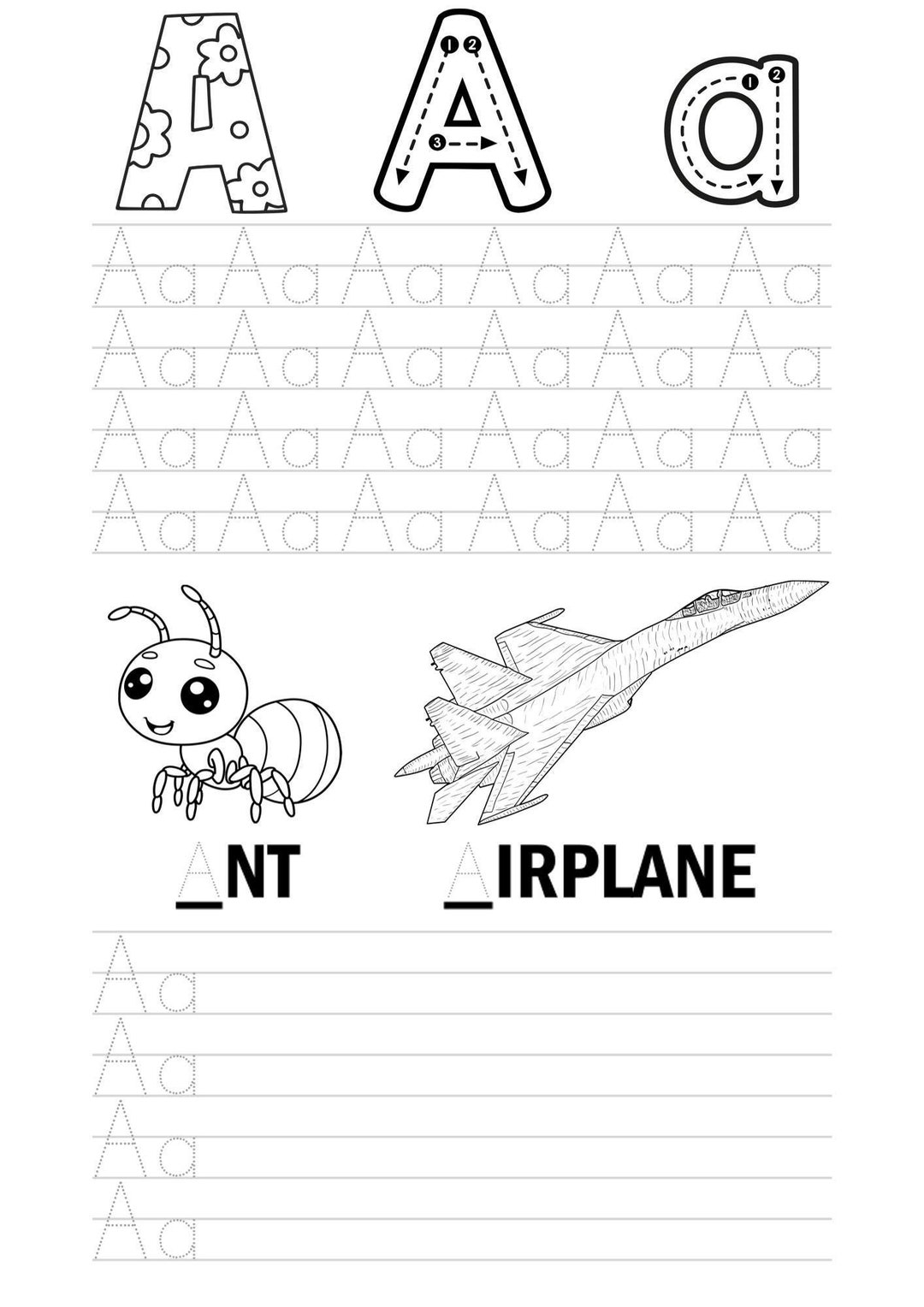 Alphabet Exercise for Kids, Cute Letters Training for Your Children ...