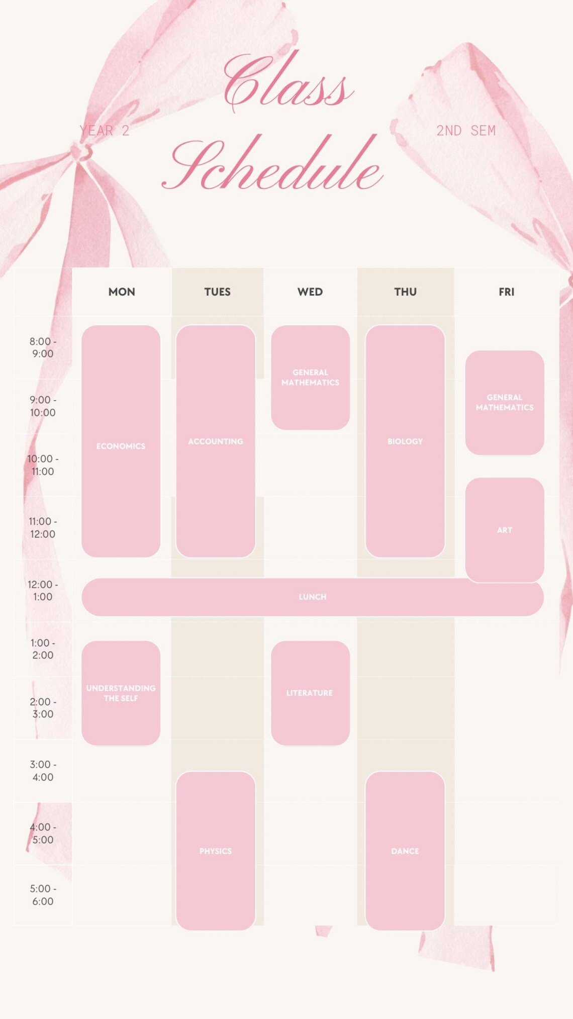 It Girl Aesthetic Pink Coquette Daily Schedule, Digital Schedule ...