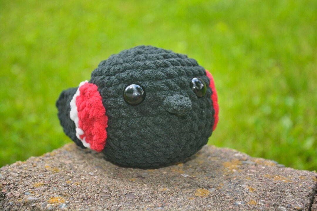 Tricolored Blackbird Crochet (amigurumi, Plush, Endangered Species) - Etsy
