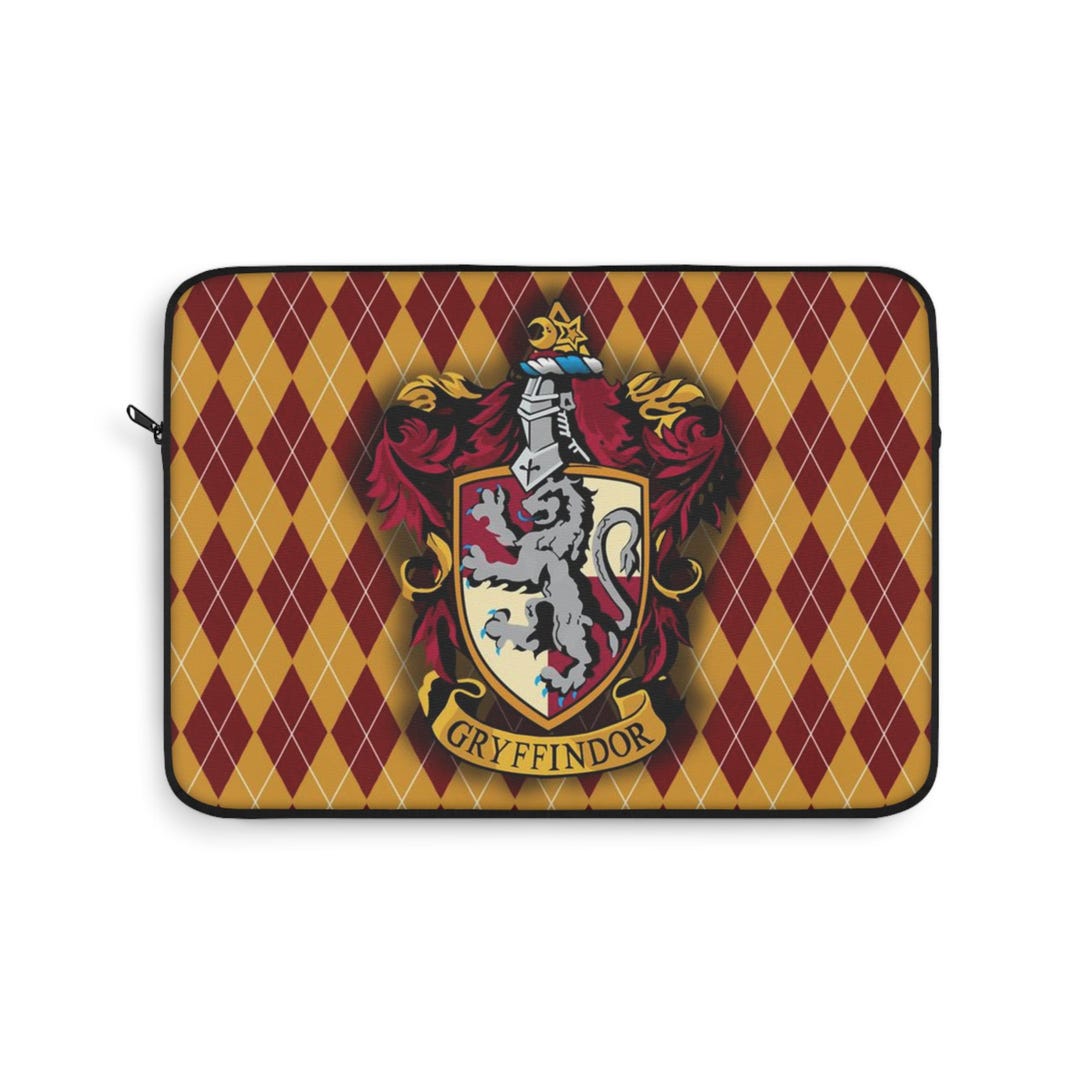 Gryffindor Crest Laptop Sleeve | Maroon Gold Argyle - Etsy