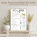 Daily Routine Chart for Kids Printable PDF Morning, Afternoon, and ...
