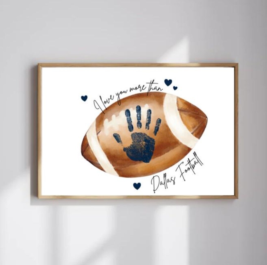 Dallas Cowboys Football Handprint Craft | I Love You More Than Dallas ...