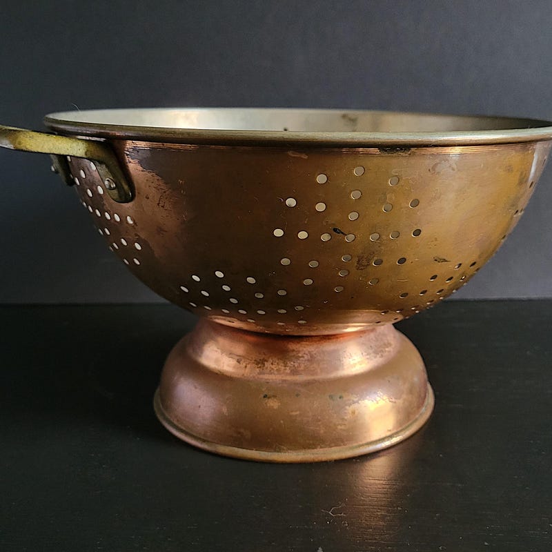 Copper Colander - Etsy