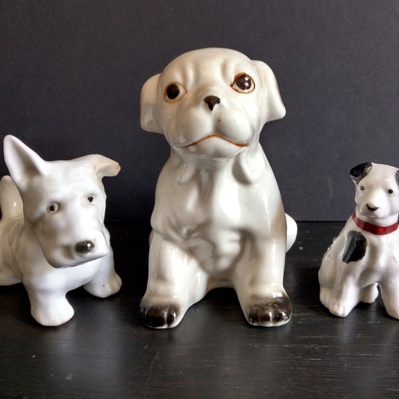 Ceramic Dog Figurines - Etsy