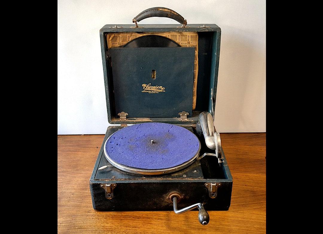 Swanson Consolidated Talking Machine - Antique Portable Phonograph Ca ...