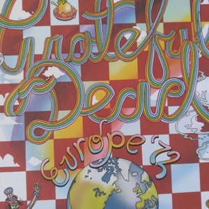 Set of Two Vintage Grateful Dead Poster Prints-europe 72, Airbrush ...