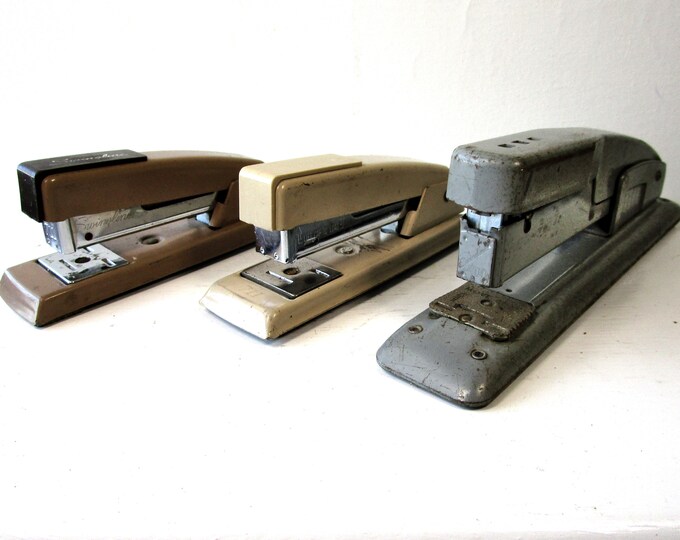 Vintage 1950s Era Art Deco Style Gray Metal Swingline Stapler - Etsy