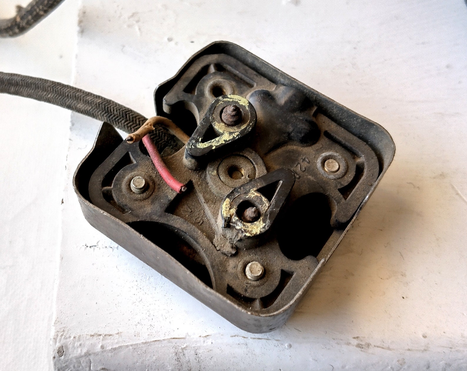 Antique Black Rotary Desktop Telephone, 1920's, Heavy Art Deco Style ...